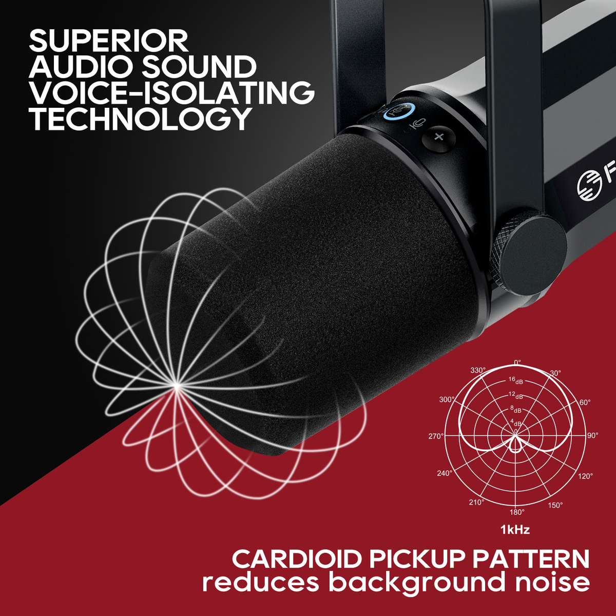 FDUCE SL40 Vocal Dynamic Podcast Microphone